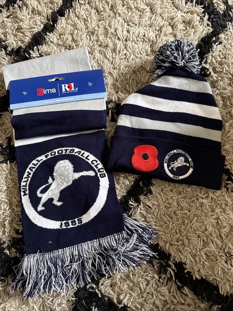 MILLWALL FOOTBALL CLUB 1885 Official Merchandise Hat And Scarf BNWT £8. ...