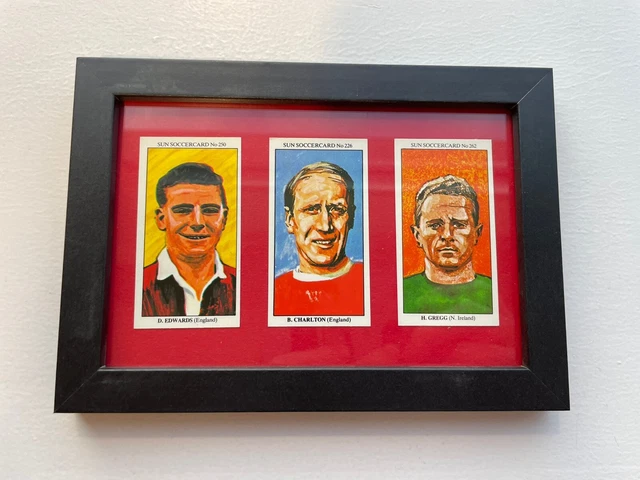 MANCHESTER UNITED SUN Soccer cards Busby Babes Legends - New Framed ...