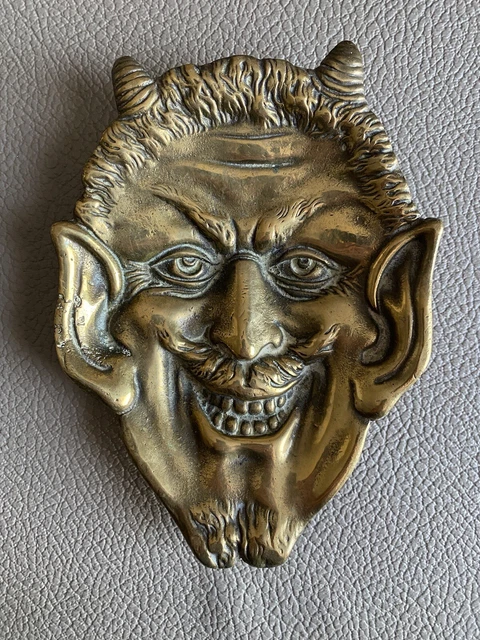 VIDE POCHE EN bronze visage du diable satan lucifer Méphistophélès l ...