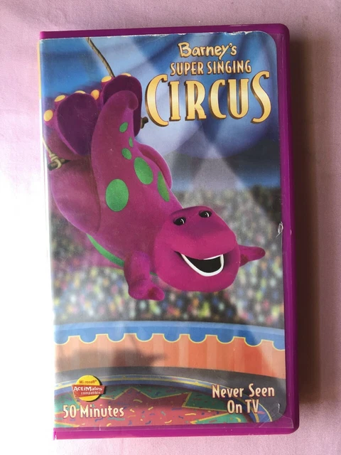 BANDE VIDÉO VHS BARNEY'S SUPER SINGING CIRCUS 2000 violet dinosaure ...