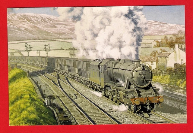 POSTCARD - LMS Steam Loco 8233 at Peak Forest - Stanier 8F Society No 2 ...