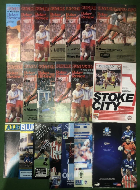 COLLECTION OF 15 Sunderland Football Programmes 1950's ALL LISTED £39. ...