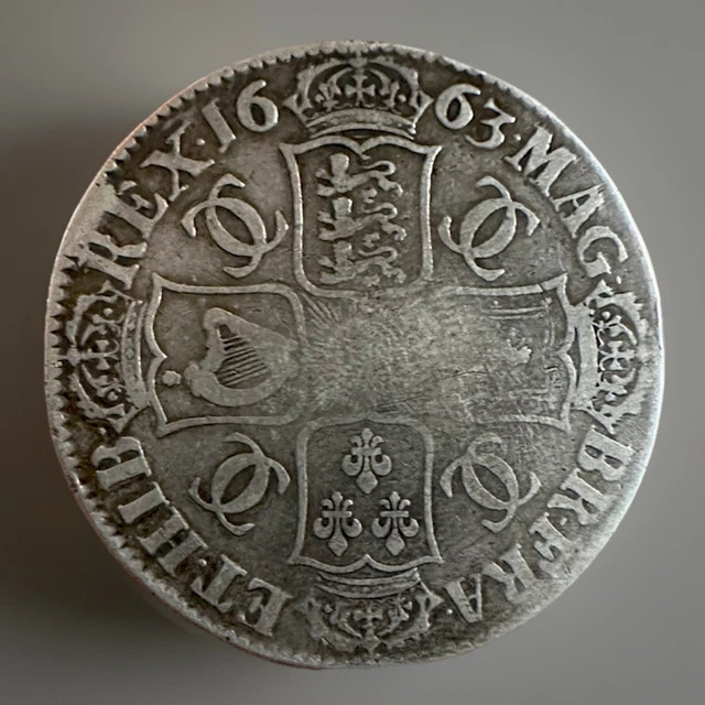 CHARLES II, 1663, Silver Crown £1.00 - PicClick UK