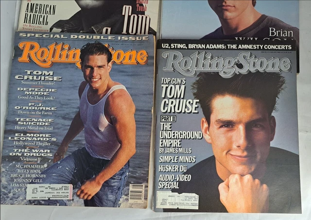 LOT OF 4 Rolling Stone Magazine's Tom Cruise Covers 1986-1991 £17.69 ...