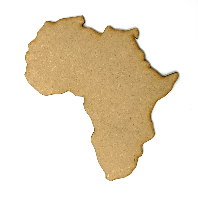 MAP OF AFRICA - Wooden African Map Outline Craft Shapes mdf Holiday ...