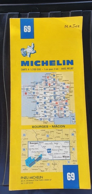 MICHELIN MAP NO. 69, France, Bourges-Macon 1/200000, 1979 A £1.39 ...