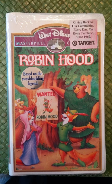 Robin Hood Vhs Walt Disney Classic New Sticker Original Sealed £1421 1013