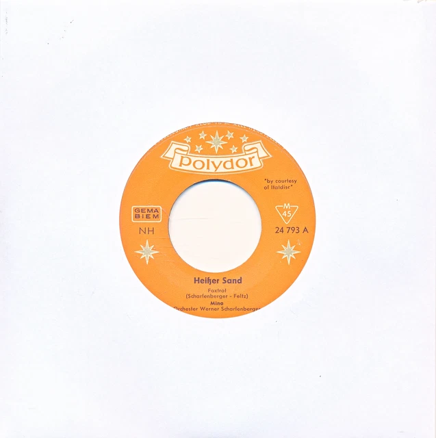 HEISSER SAND - Mina - Polydor 24793 - LC Single 7" Vinyl 269/22 EUR 5,99 - PicClick FR
