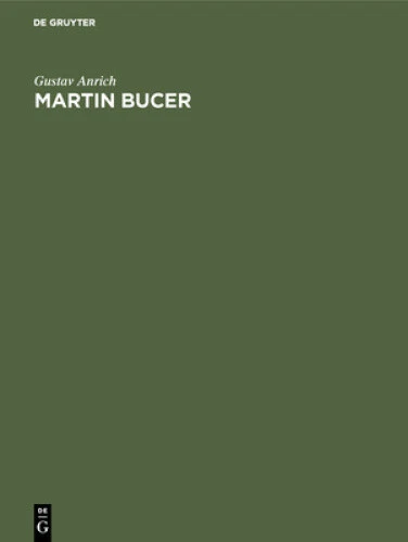 MARTIN BUCER [GERMAN] by Anrich, Gustav EUR 157,76 - PicClick FR