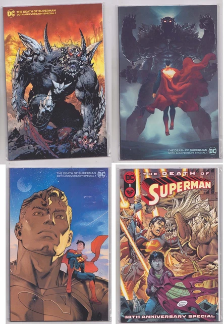 DEATH OF SUPERMAN 30th Anniversary Special #1 Variant Set x4 Jim Lee ...