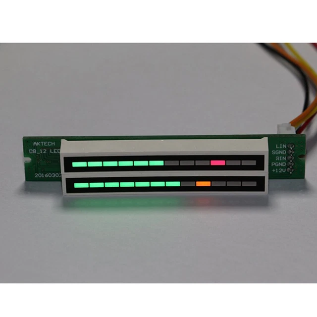 MINI DUAL LED Level Indicator VU Meter Music Sound Audio Display ...
