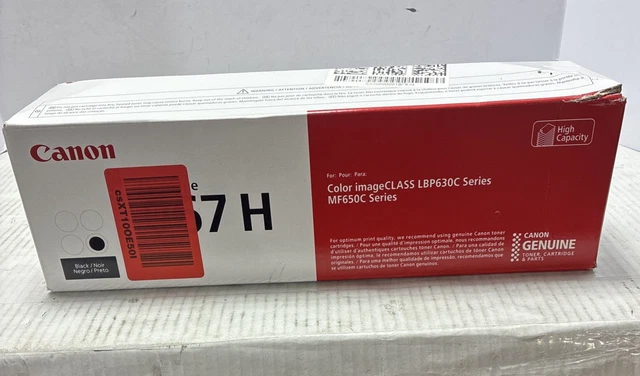 CANON GENUINE 067H High Capacity Laser Printer Black Toner Cartridge ...