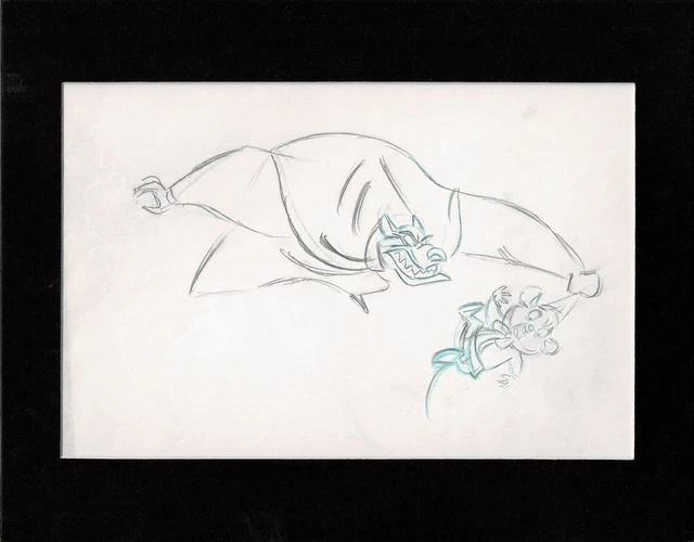 GREAT MOUSE DETECTIVE Ratigan Walt Disney Production Animation Drawing ...