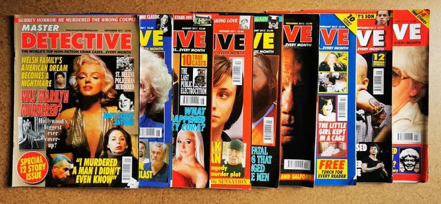 MASTER DETECTIVE CRIME Murder Bulk Job Lot Magazines x 9 (Nine) £20.00 ...