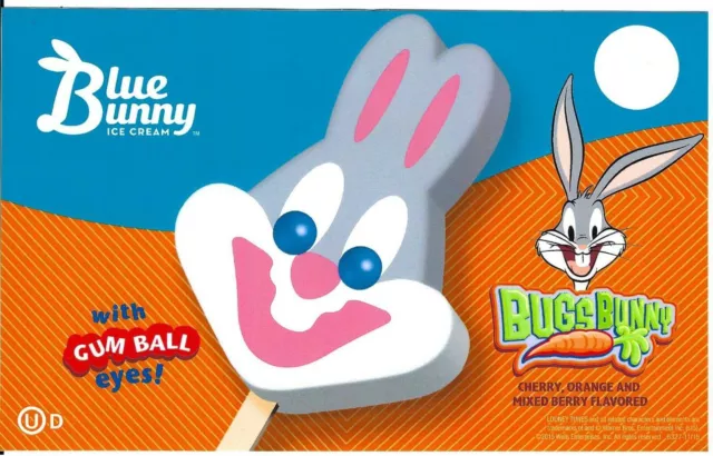 Bugs Bunny Blue Bunny Ice Cream Truck Sticker 8x 5 Free Shipping £6