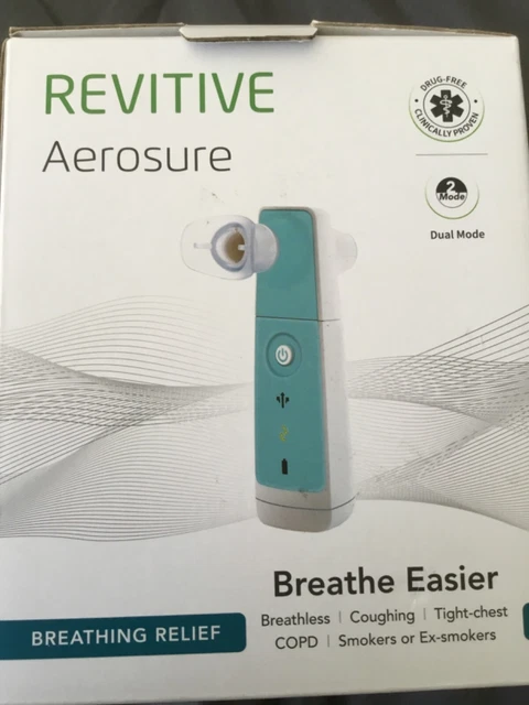 REVITIVE AEROSURE UK Dual Function Breathing Relief Device Rechargeable ...