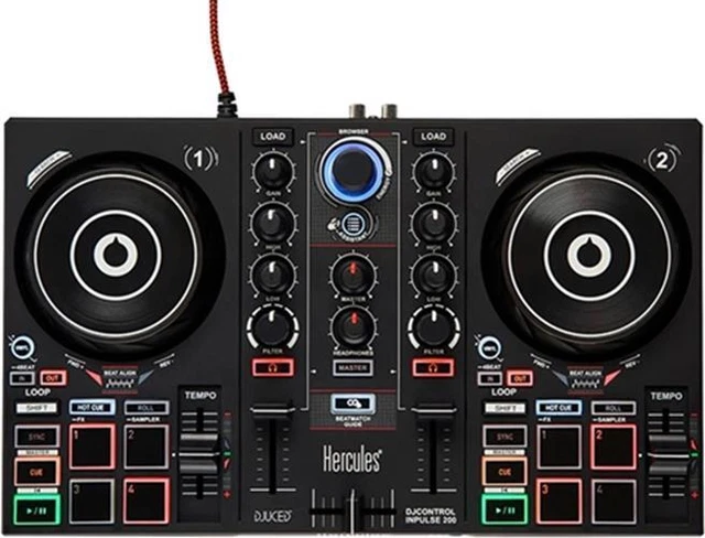 HERCULES DJCONTROL INPULSE 200 Controller Official Decks Mixer Deck ...