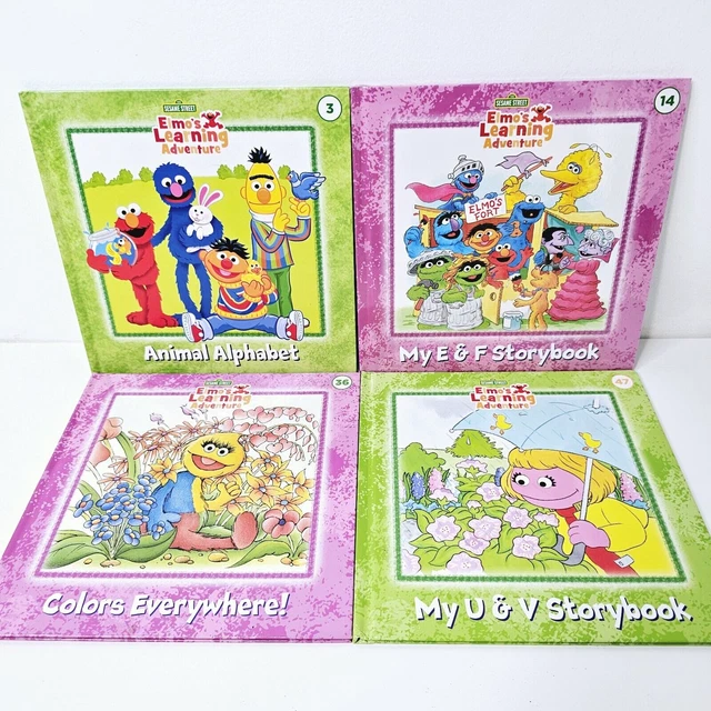 SESAME STREET ELMO'S Learning Adventure Hardcover Books x 4 Animal ...