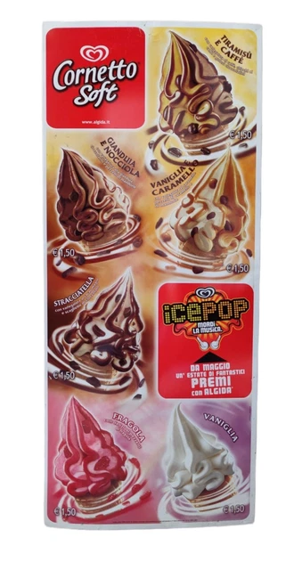 LISTINO PREZZI GELATI Algida Cornetto Soft | Anni 2000 EUR 40,00 ...