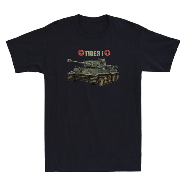 WW2 GERMAN TANK Tiger I Vintage Tank Graphic Retro Men's Short Sleeve T ...