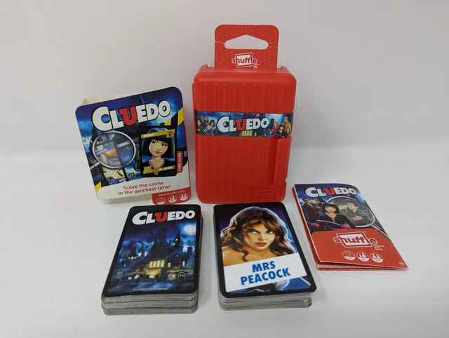 CLUEDO SHUFFLE CARD Game Fun Guess Who Done It Game Family Fun Travel ...