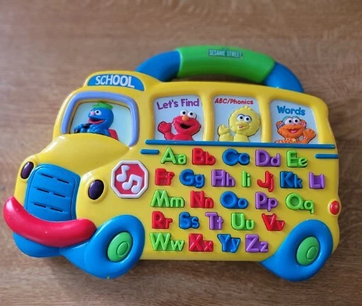 SESAME STREET TALKING Alphabet School Bus Phonics Words Learning Toy ...