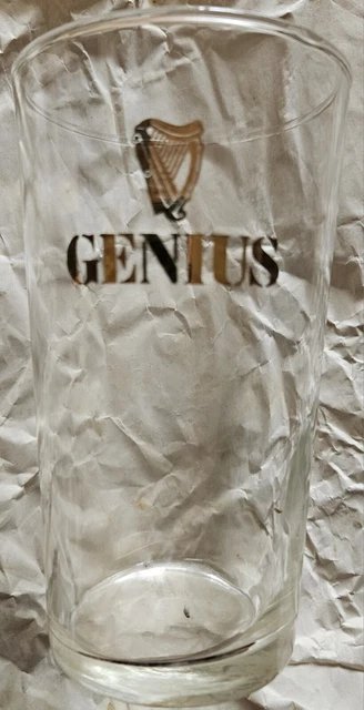 GUINNESS 'GENIUS' GLASS £8.00 - PicClick UK