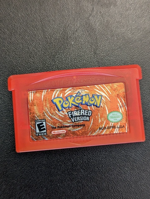 AUTHENTIC POKEMON FIRERED Game Only Nintendo Game Boy Advance GBA Fire ...