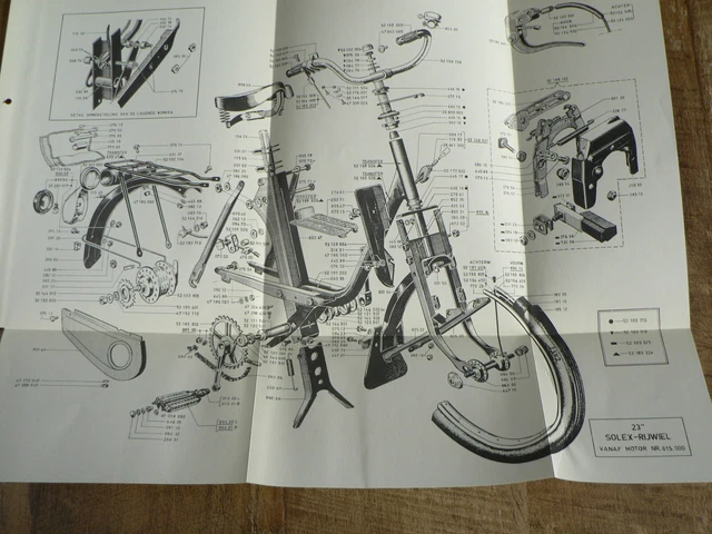 SOLEX OTO RIJWIEL Exploded View Frame Onderdelen Perfect For Framing F ...