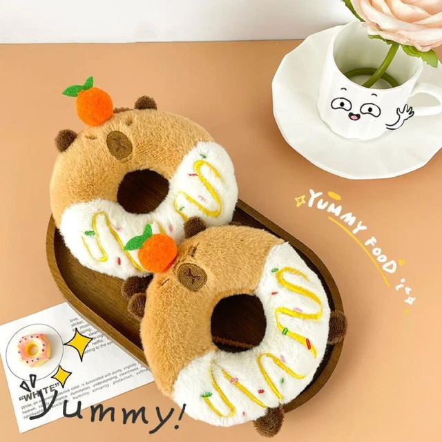 CAPYBARA DONUT PLUSH Toy Keychain Capibara Soft Stuffed Doll Pendant ...
