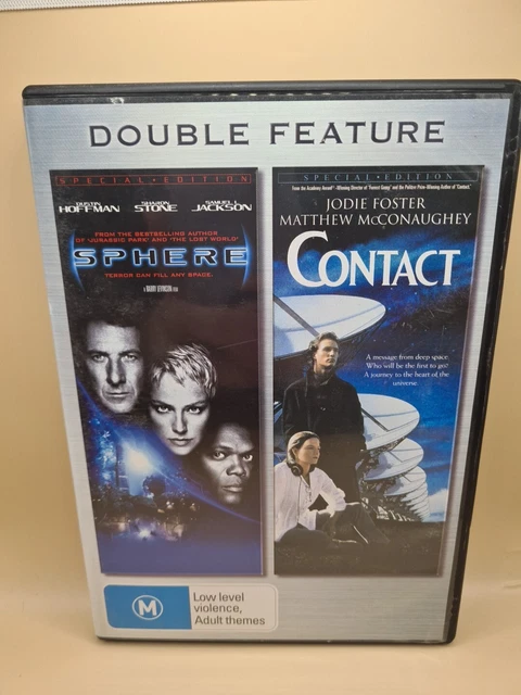 SPHERE / CONTACT - (DVD, 2008) Like New - Free Shipping - Jodie Foster ...