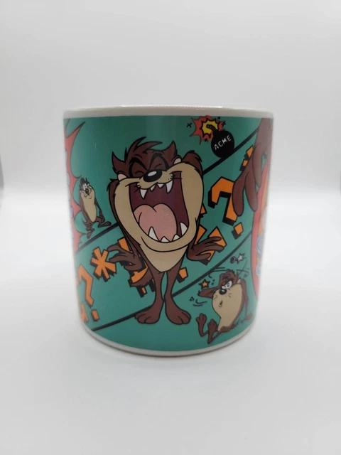 VINTAGE 1995 LOONEY Tunes Exploding Taz Tasmanian Devil Coffee Mug ...