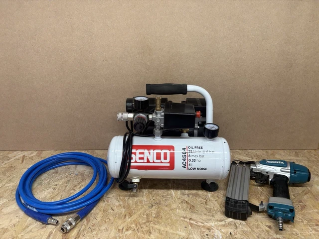 SENCO AC4504 LOW Noise Compressor Kit, 240V 4L with Makita AF506 18 ...