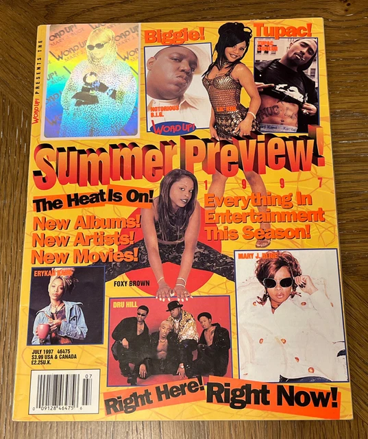WORD UP MAGAZINE 1997 Summer Preview Tupac Notorious Big Lil Kim Mary J ...