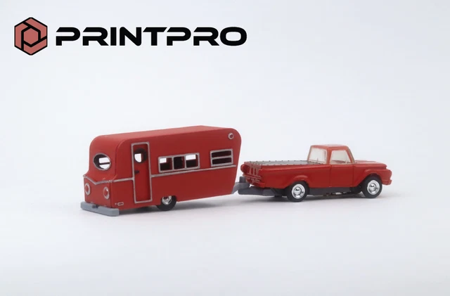 AURORA THUNDERJET HO Scale Slot Car Red Camper Trailer Kit $22.99 ...
