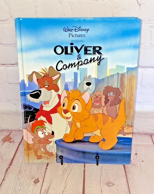 WALT DISNEY PICTURES Presents Oliver & Company hardcover book Twin ...