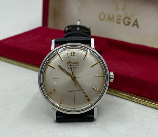 VINTAGE OMEGA SEAMASTER Crosshair Automatic Mens Watch + Box (Turler ...