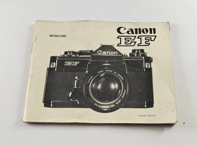 CANON EF CAMERA Original Instructions Operating Manual English 1970s £4 ...