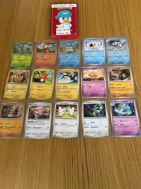 MCDONALD'S POKÉMON MATCH Battle Cards 2023 Full Set 15/15 NEW Pack ...