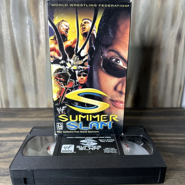 WWF SUMMERSLAM 2000 VHS Tape The Rock Undertaker Kurt Angle Triple H £ ...