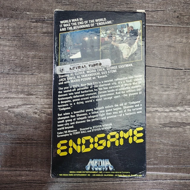 ENDGAME VHS JOE D'Amato, POST APOCALYPSE, George Eastman Laura Gemser ...
