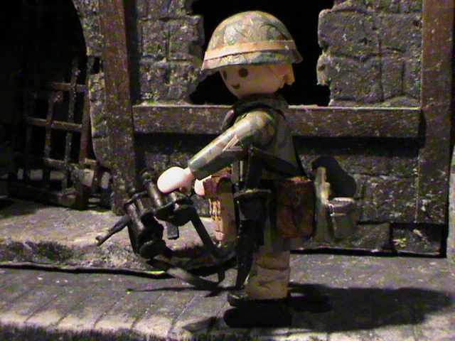 PLAYMOBIL CUSTOM SOUS-OFFICIER Parachute 1St Division (Italie-1944) Ref ...