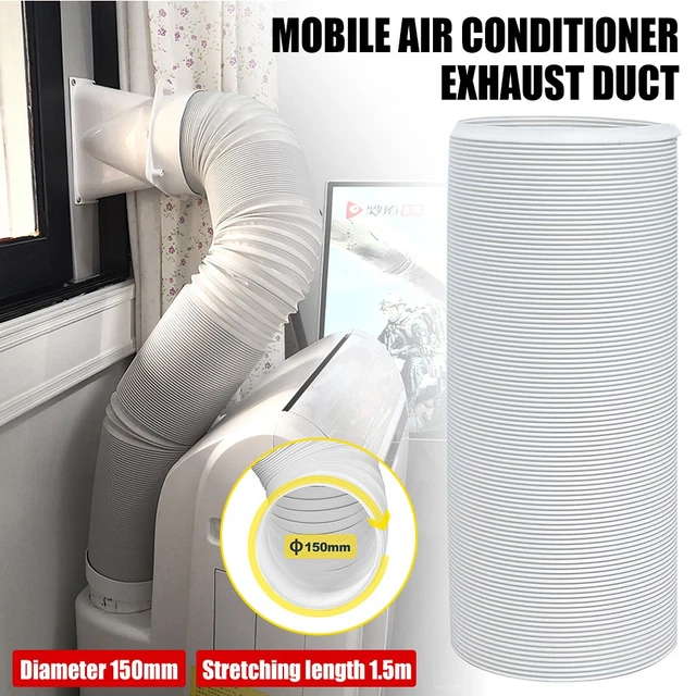 1.5M*15CM FLEXIBLE EXHAUST Hose Tube For Portable Air Conditioner Vent ...
