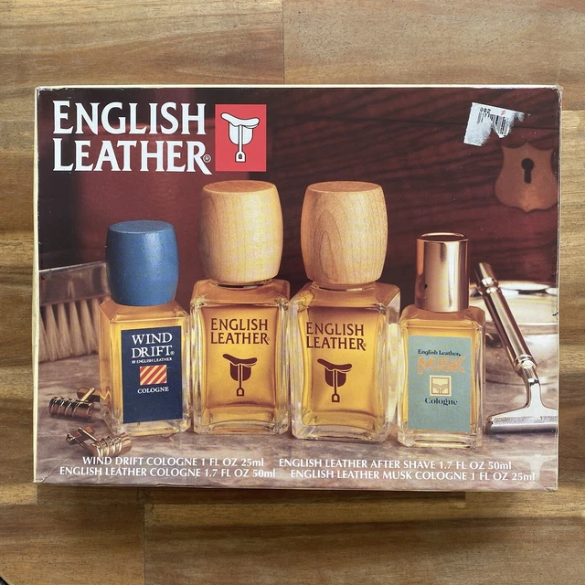 ENGLISH LEATHER GIFT Set Box NEW Cologne, After Shave, Wind Drift, Musk ...