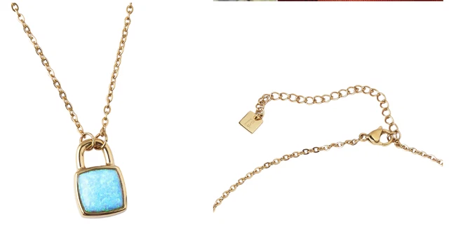 TAYLOR SWIFT THE Life Of A Showgirl Lock Necklace Holiday Opalite IN ...