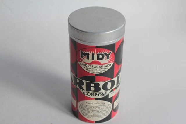 BOÎTE MÉDICAMENTS TÔLE lithographiée MIDY Carbolin Pharmacie (64837) EUR 28,00 - PicClick FR