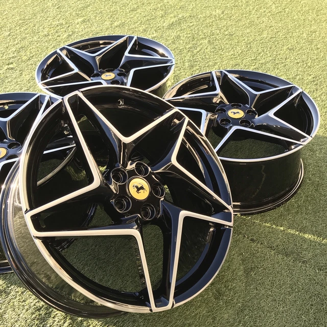 20& FERRARI F8 Tributo Wheels Rims Oem Stock 2021 Set 4 Pista Black ...
