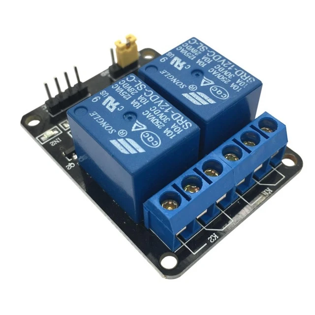 5V 2 CHANNEL Low Level Triggered Relay Module Board With Optocoupler ...