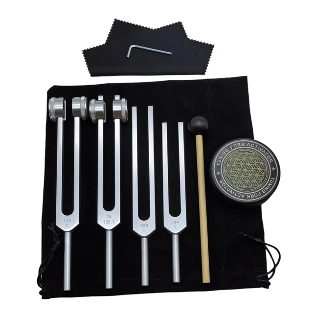 TUNING FORKS FOR Healing Set 128Hz, 136Hz, 256Hz, 384Hz & Hockey ...