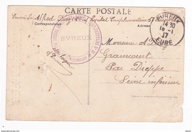 CACHET HÔPITAL COMPLÉMENTAIRE n°53 - Evreux sur carte Evreux - L'hôtel ...